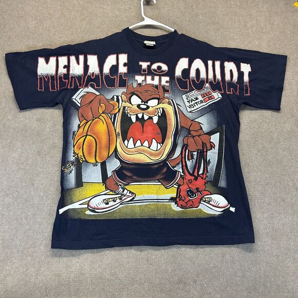 Warner Bros. | Shirts | Looney Tunes Taz T Shirt Mens Large Menace To ...